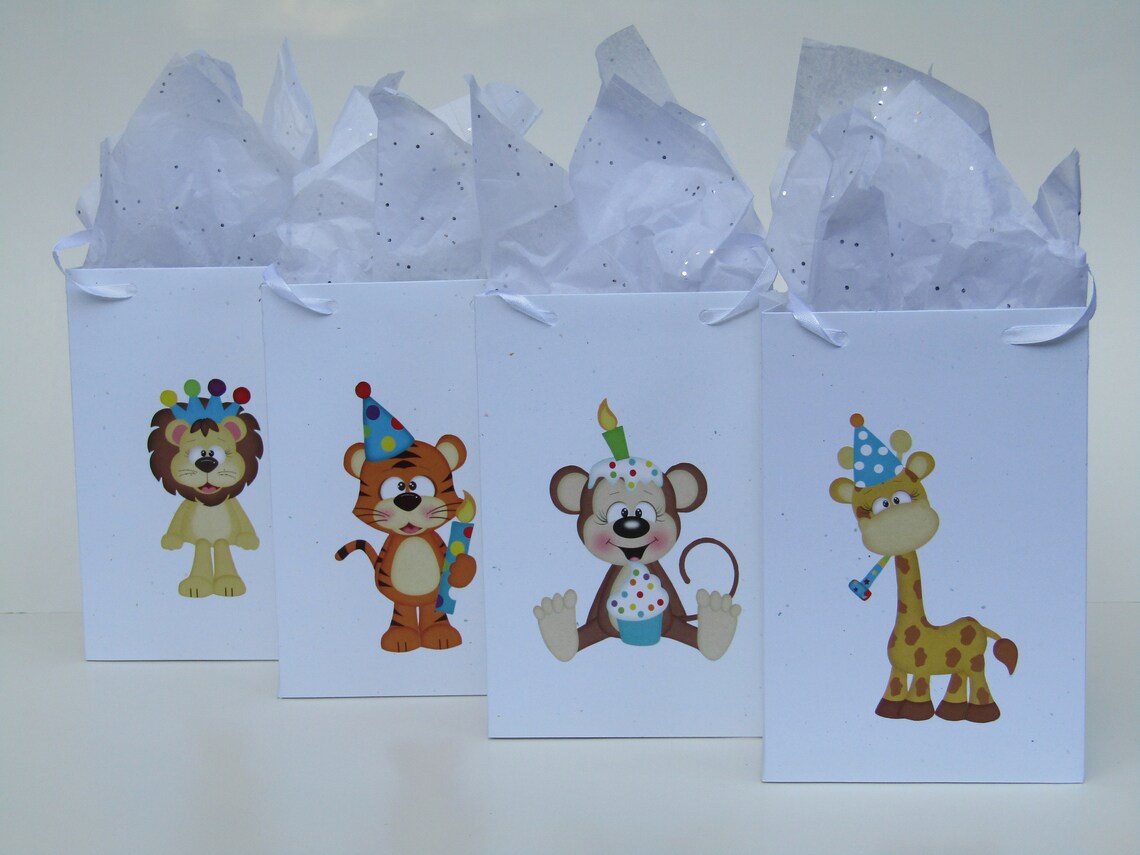 12 Party Animal Favor Bag Party Animal Treat Bag-party | Etsy