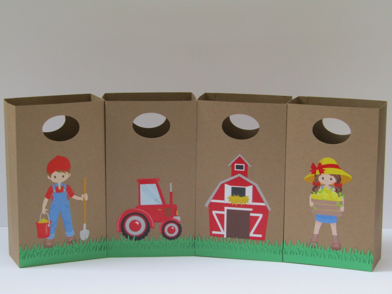 10 Farm / Barnyard Party Favor Bag - Candy Bag - Treat Bag - Goody Bag ...