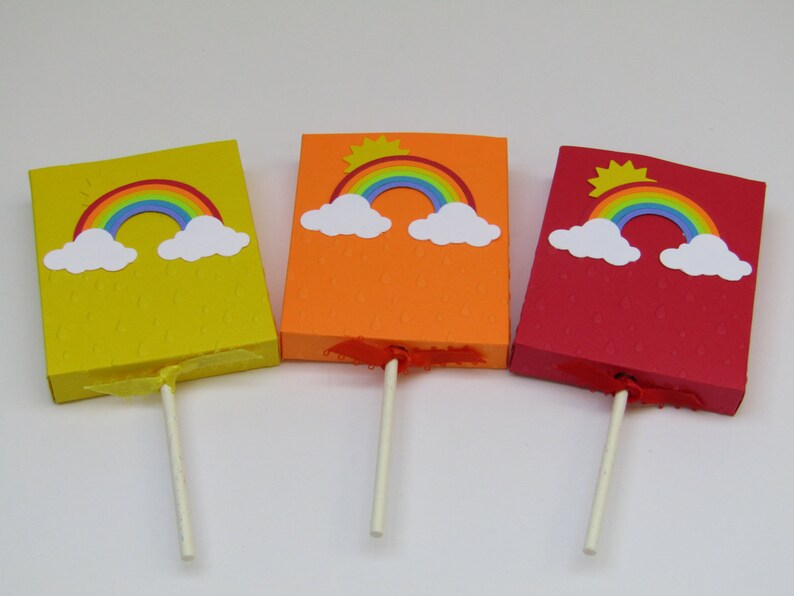 Rainbow Lollipop Cover Candy Boxboy/girls Rainbow Birthday | Etsy