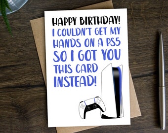 Ps5 Birthday Card - Etsy