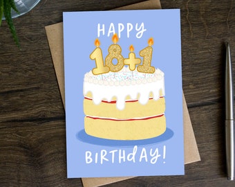 18 Plus Card - Etsy