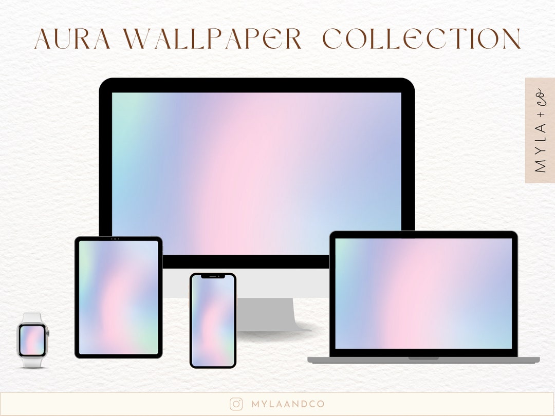 Aura Wallpaper Bundle | Aesthetic Wallpaper | iPhone iPad Apple Watch Imac Mac Wallpaper ...