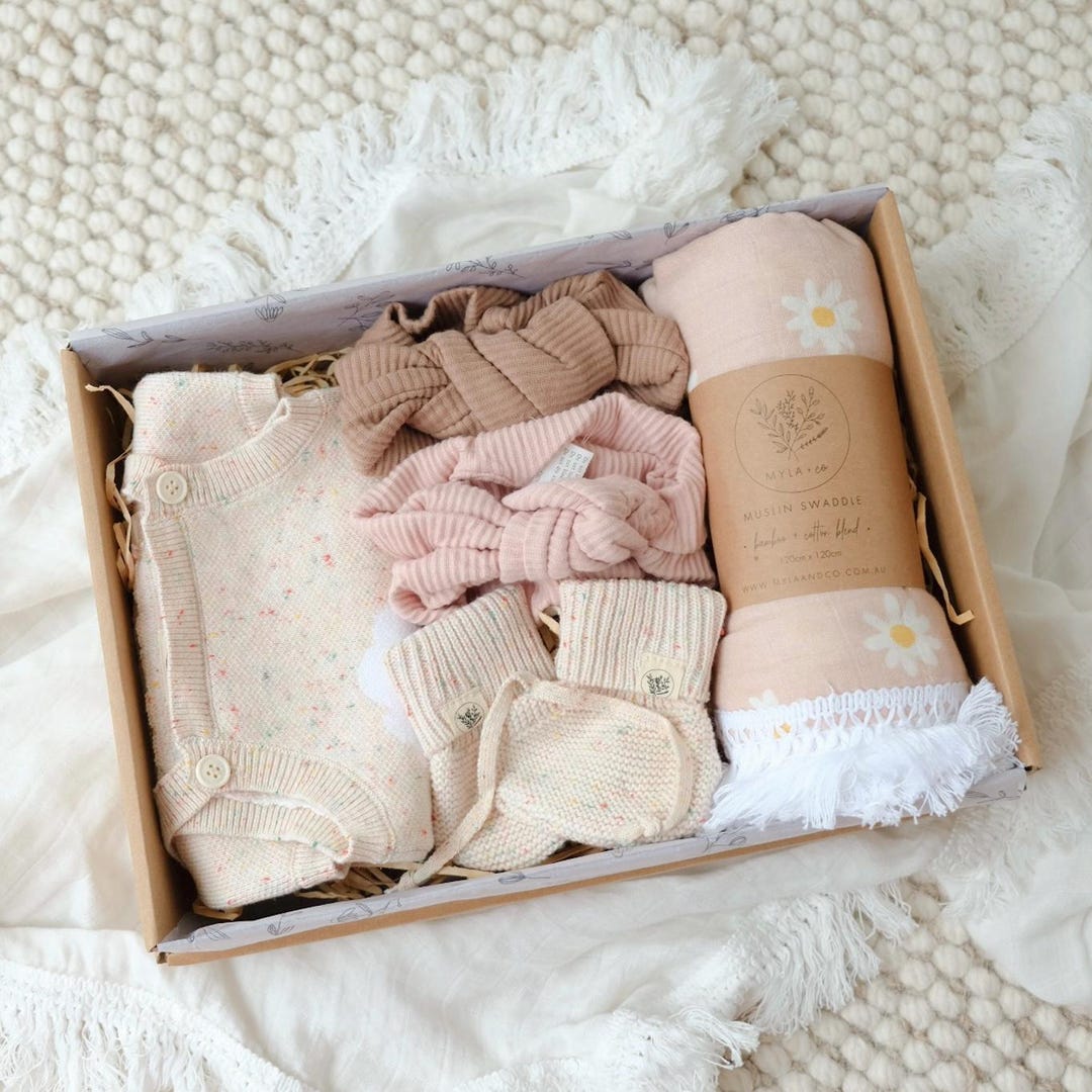 Rylee Baby Gift Box, Baby Shower Gift Box, Newborn Gift Box, Welcome ...