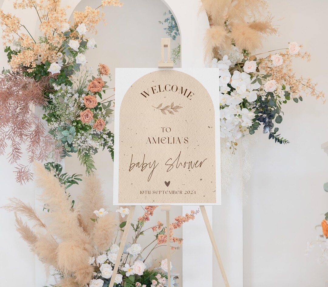 EDITABLE Baby Shower Sign, Digital Product, Neutral Baby Shower Sign ...