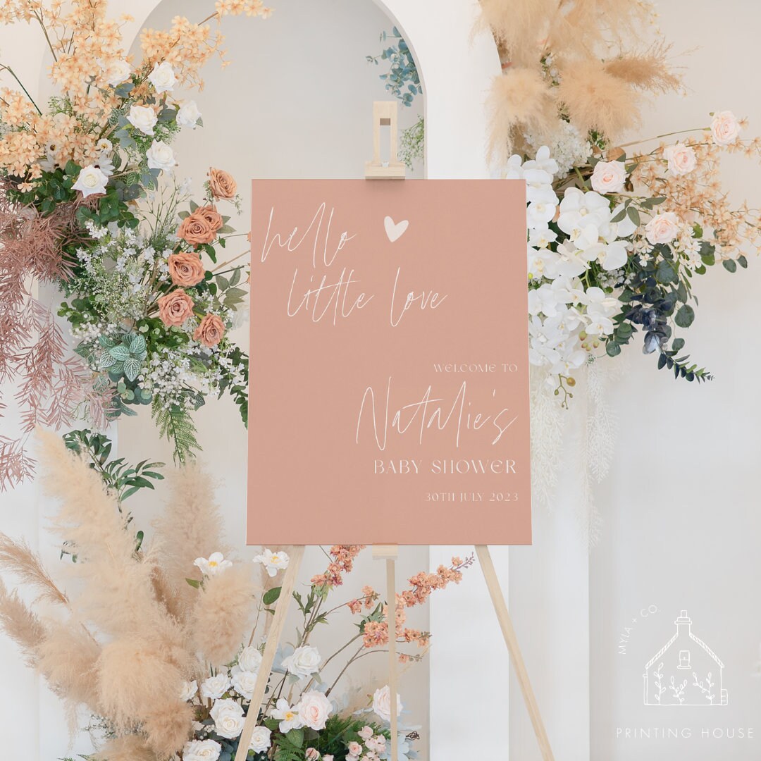 EDITABLE Baby Shower Sign, Digital Product, Blush Baby Shower Sign ...