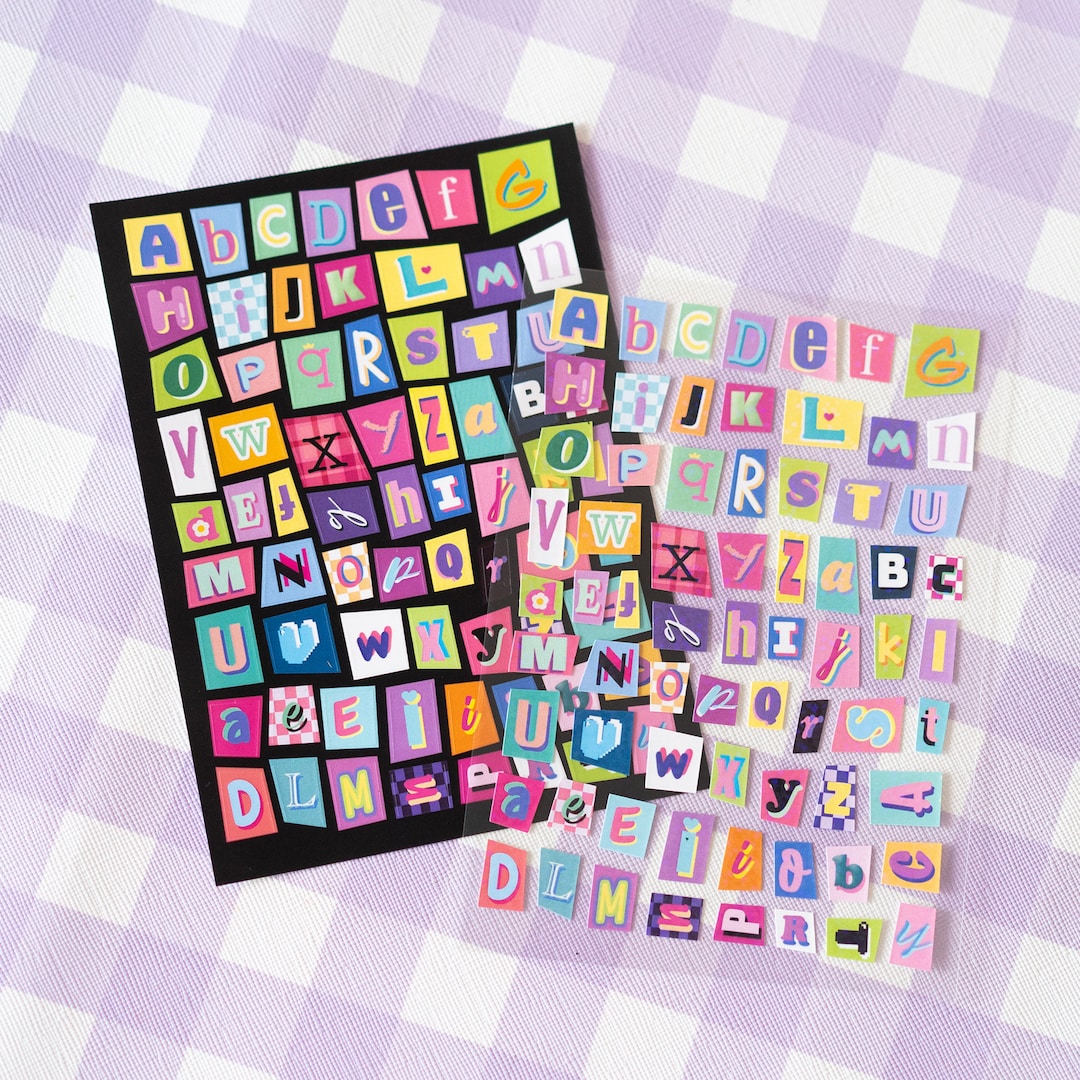Magazine Cut Out Alphabets Kiss-cut Sticker Sheet by Mintymentaiko ...