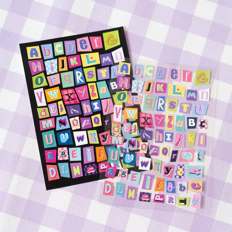 Alphabet Sheet Stickers - Etsy