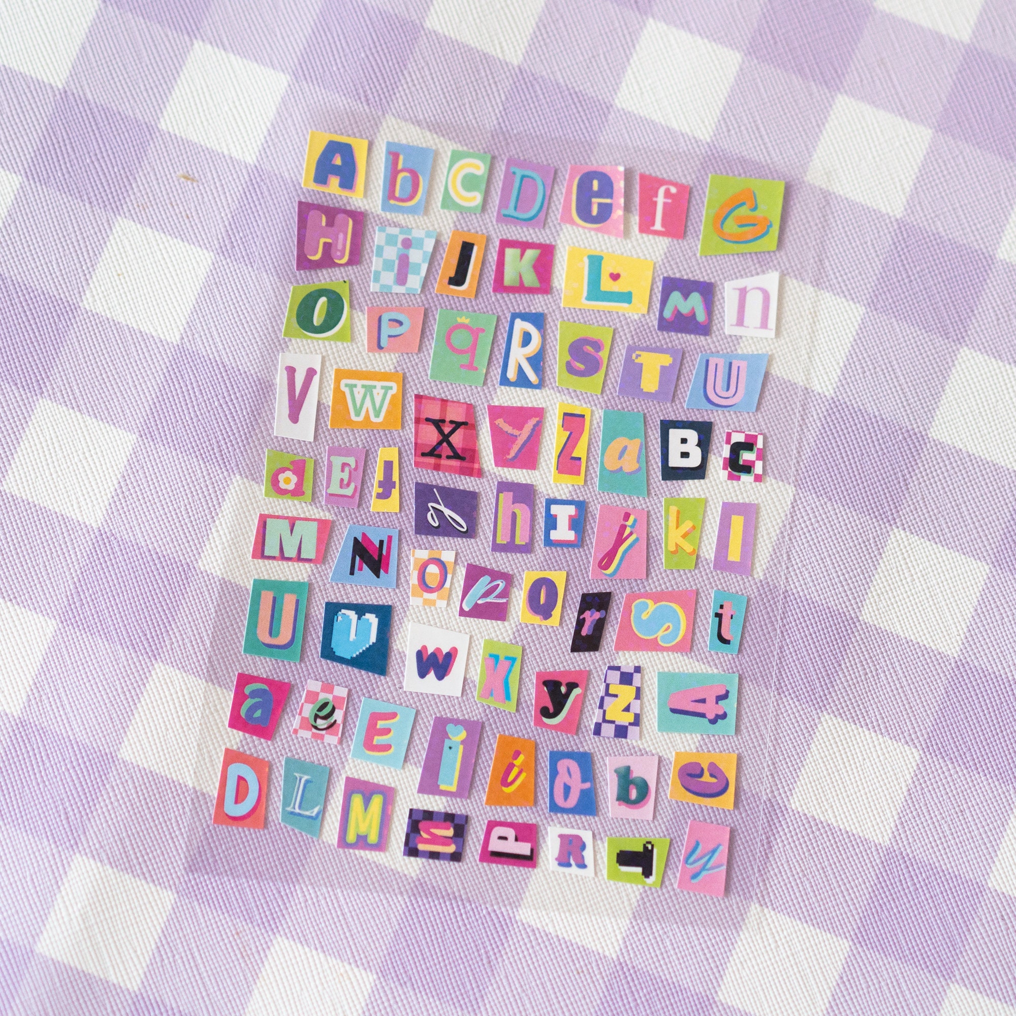 Magazine Cut Out Alphabets Kiss-cut Sticker Sheet by - Etsy UK