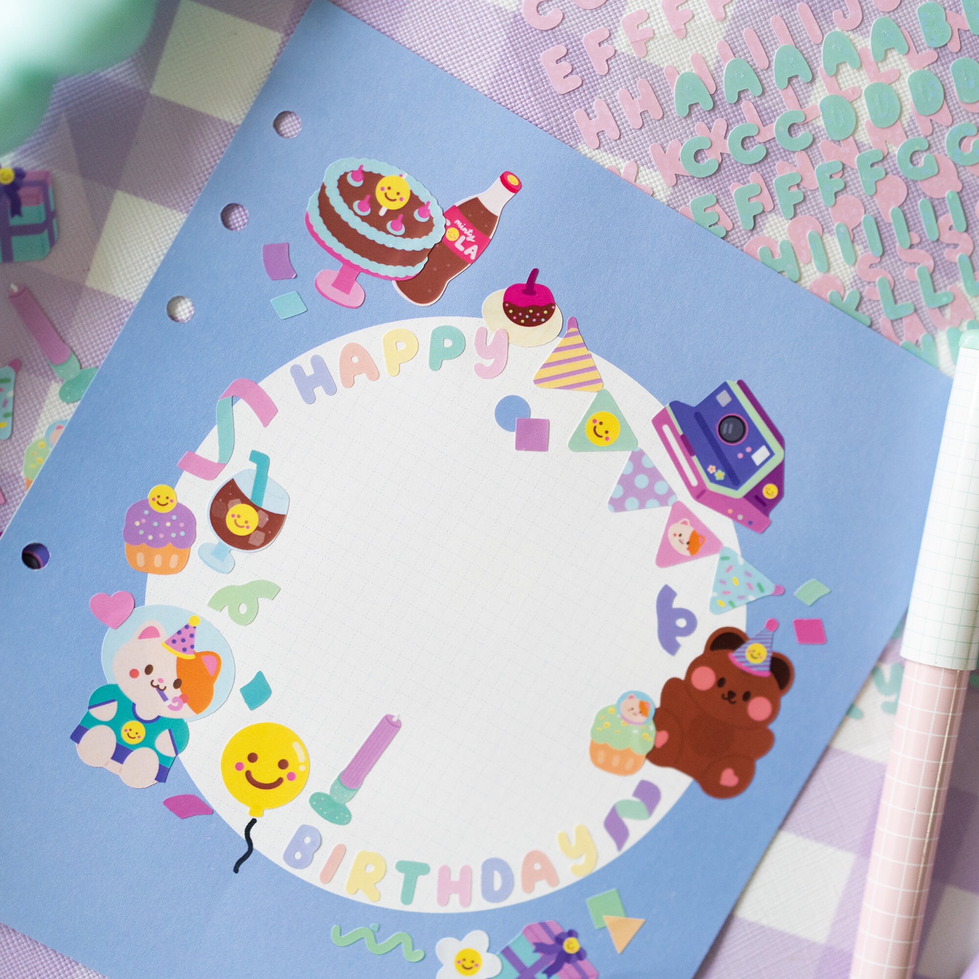 Pastel Alphabet Die-cut Sticker Set by Mintymentaiko Bullet - Etsy