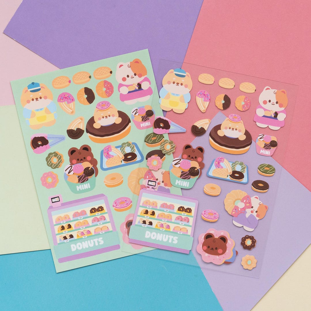 Donut Shop Matte Journal Sticker Sheet by Mintymentaiko Bullet Journal ...