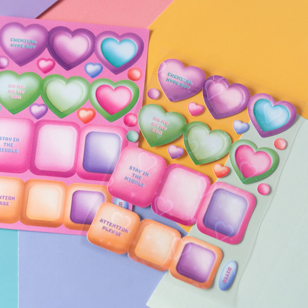 New Jeans Lyrics Locket Frame Sticker Sheet by Mintymentaiko Bullet ...