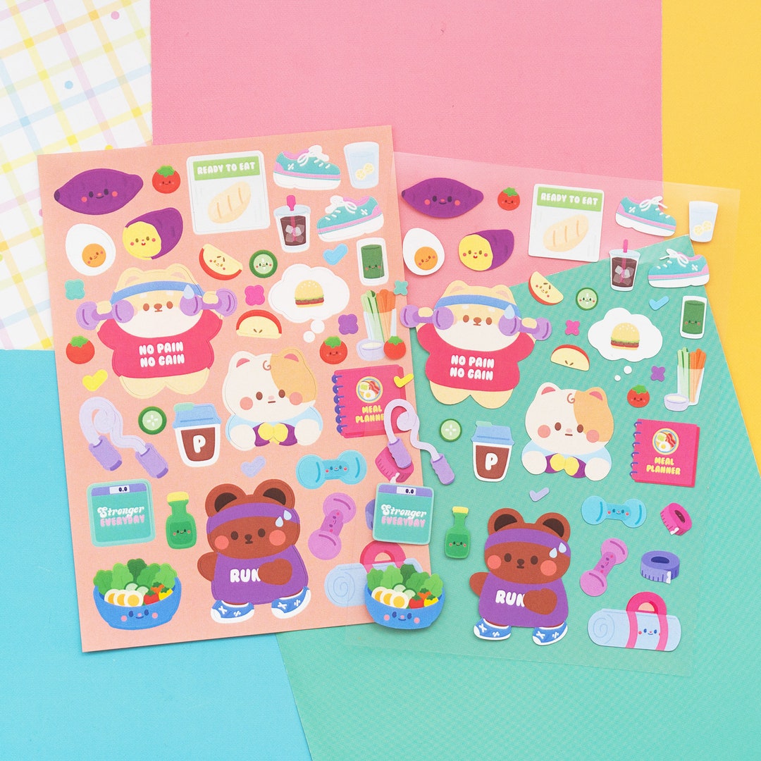 Diet and Workout Stickers by Mintymentaiko Bullet Journal Stickers ...