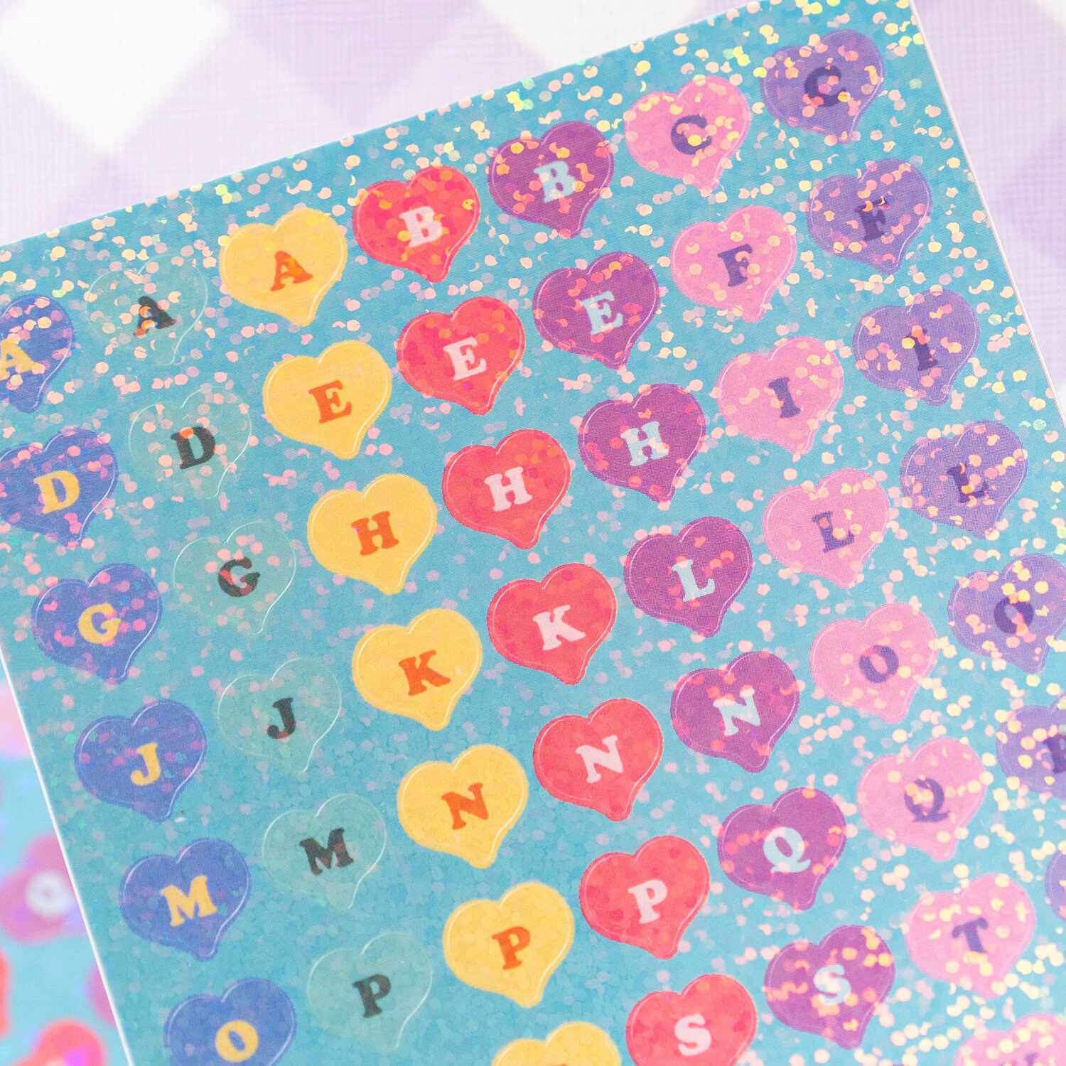 Heart-shaped Alphabet Stickers in Dollhouse Colours 3 Types - Etsy