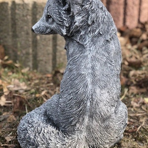 Grey Fox Art Statue Fox Sculpture Wild Fox Lifelike Figure | Etsy