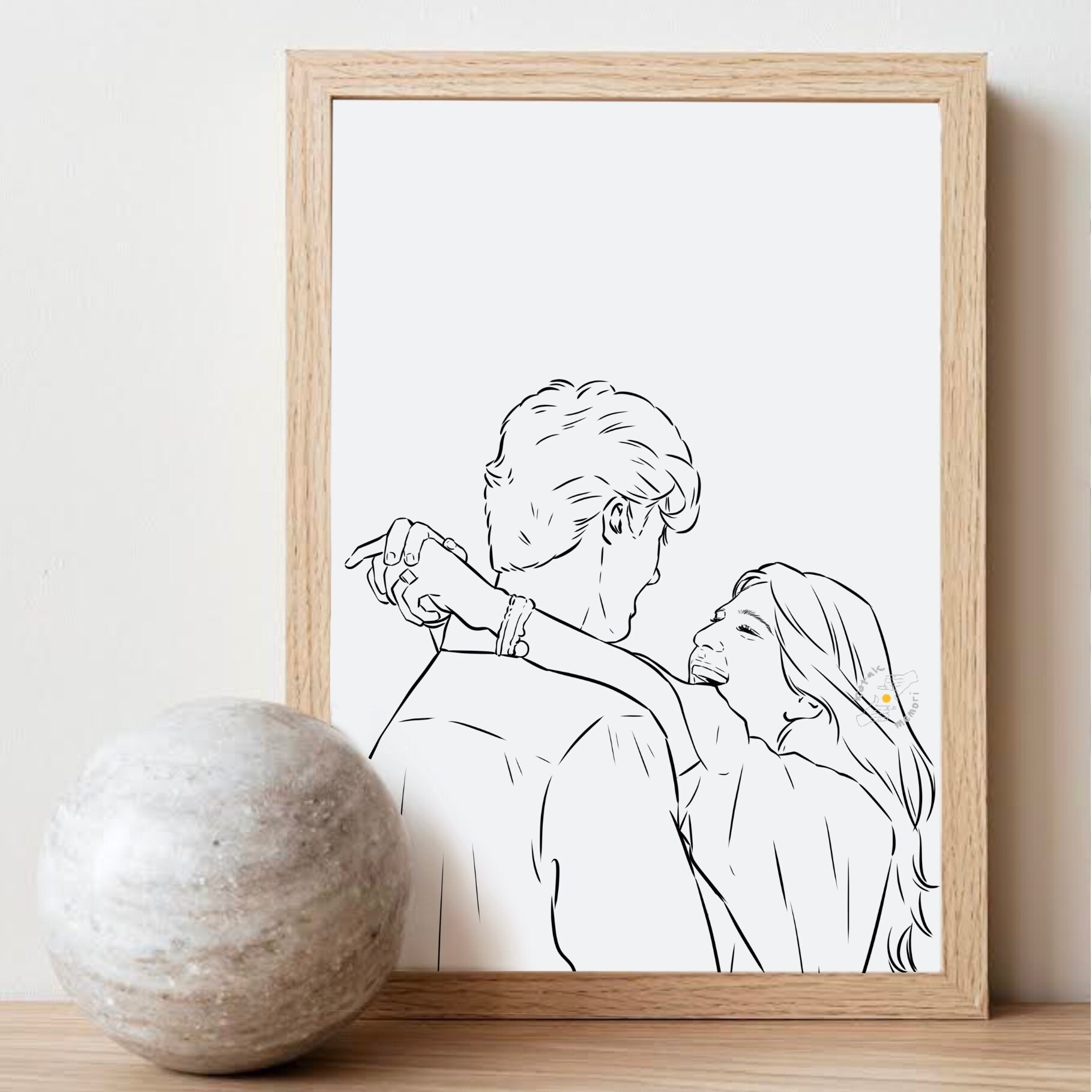 Custom Family Portrait Line Art From Photo (digital File JPEG 300dpi ...