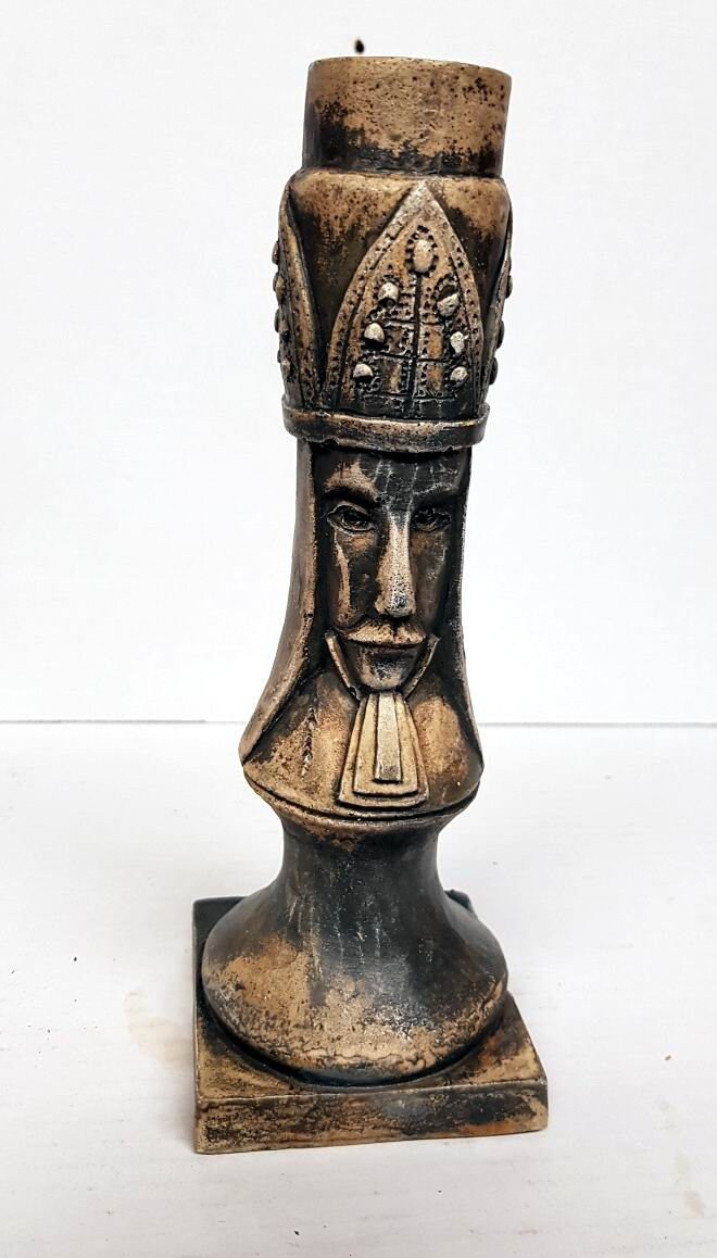 King Chess Piece Candle Holder 9 In. Medieval Stone Decor - Etsy Hong Kong