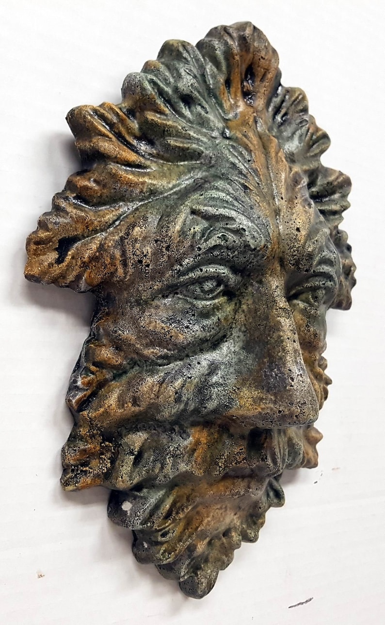 Gothic Face Concrete Face Greenman Mask 10 In. 25 Cm - Etsy