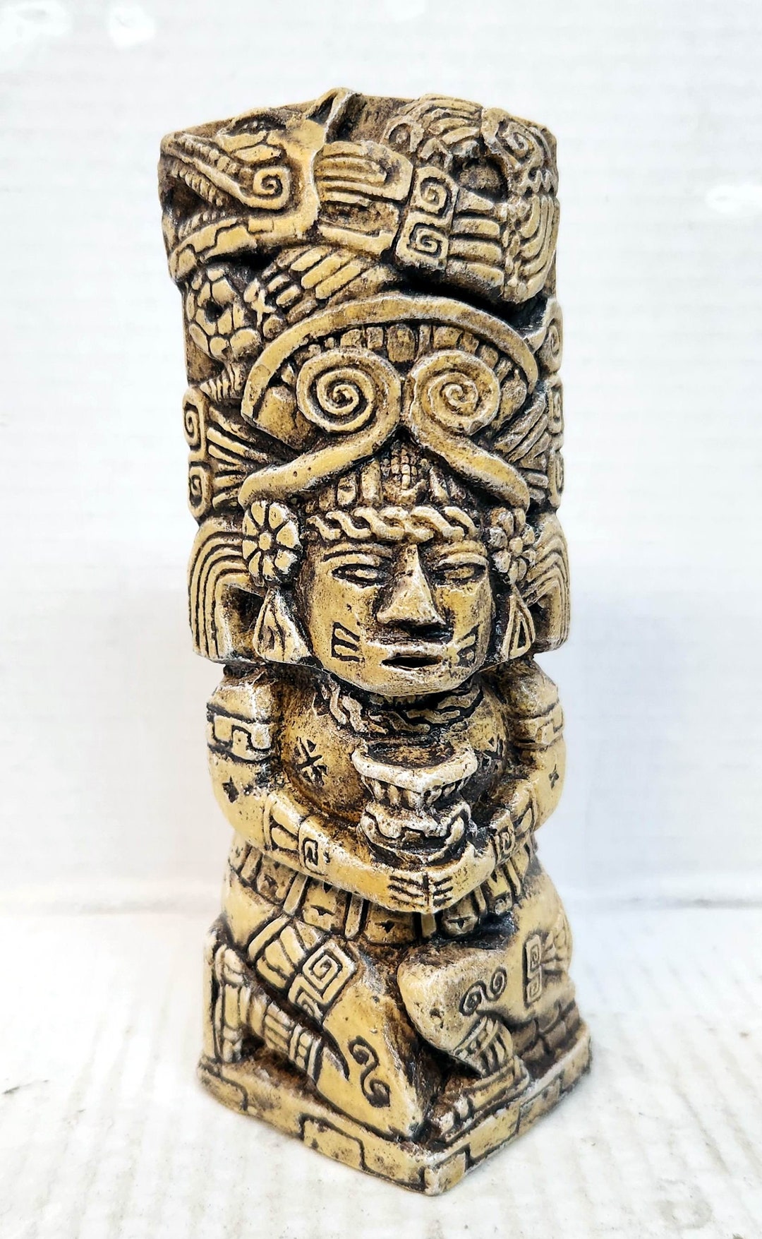 Aztec Totem, 7 In, Artistic Mexican Statue, Aztec Artifacts, Mayan ...