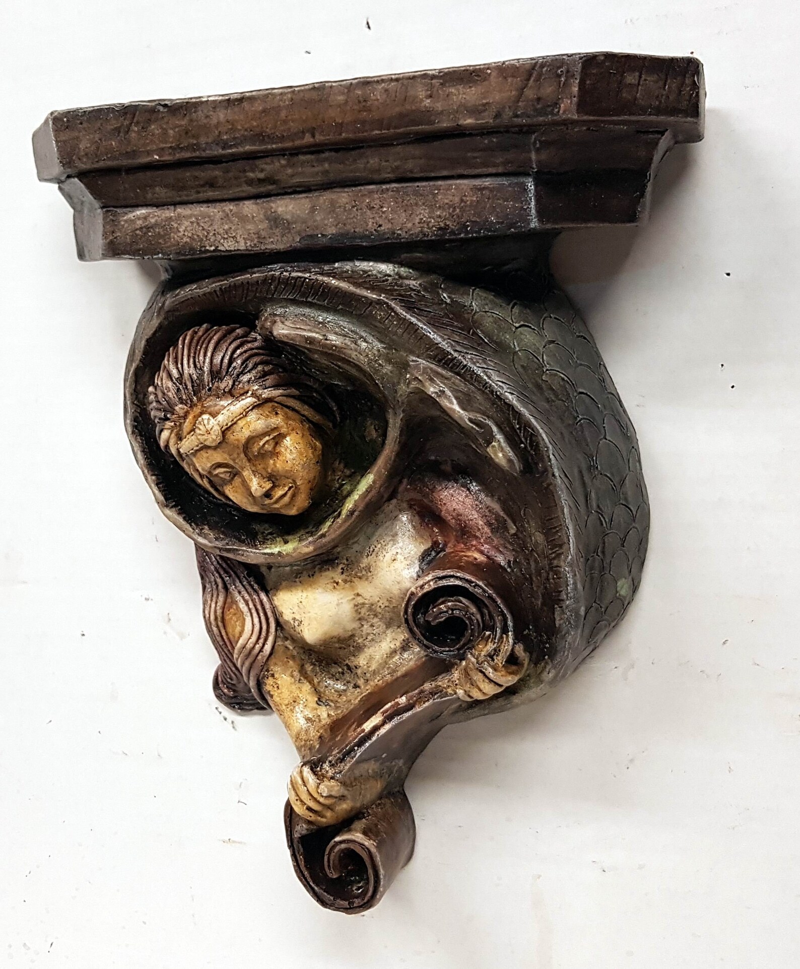 Mermaid Sconce 9 In. 23 Cm Goddess Atargatis Mermaid | Etsy