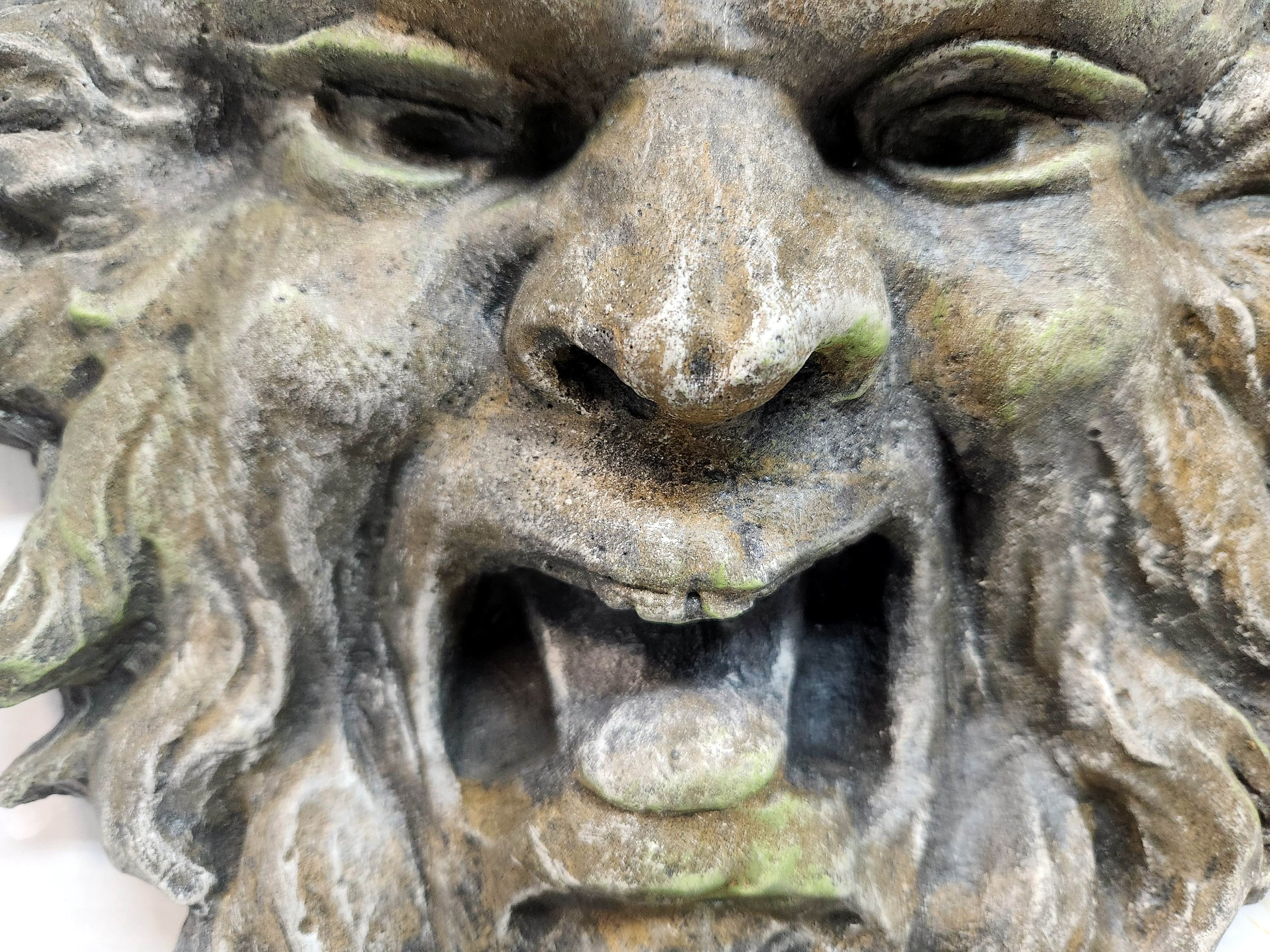 Garden Tree Face, Concrete Grotesque, Grotesque Tree Mask, Greenman ...