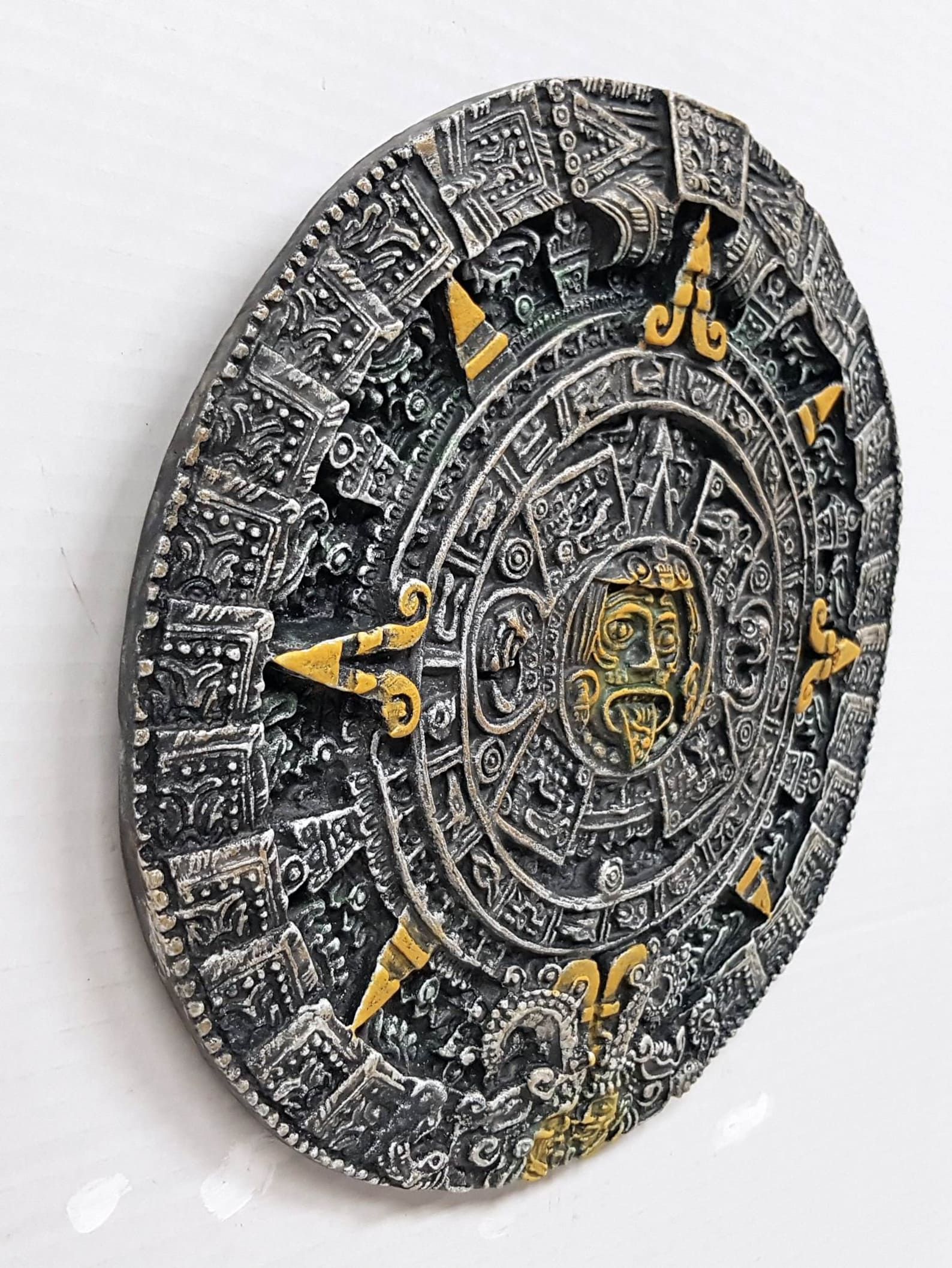 Aztec Calendar, 10 In. (25 Cm), Ancient Civilizations, Meso-america Art ...