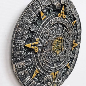 Aztec Calendar, 10 In. (25 Cm), Ancient Civilizations, Meso-america Art ...