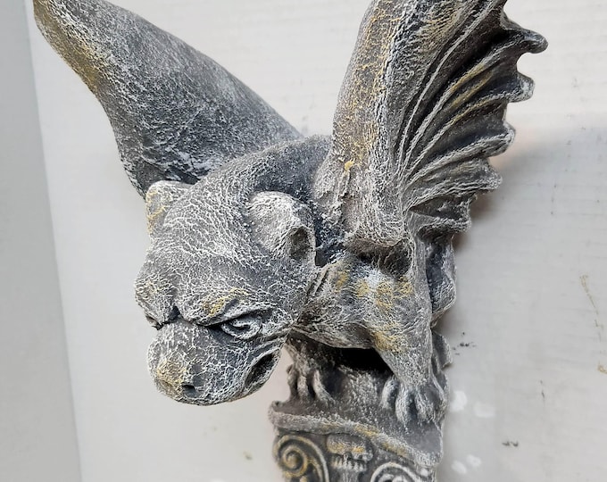 Antique 19th Century Gothic Heavy Cast Iron Monster Gargoyle ,animal ...