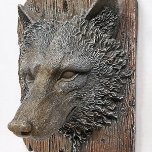 Concrete Wolf Face 11 In. 28 Cm Wolf Head Wall Mount Cast | Etsy