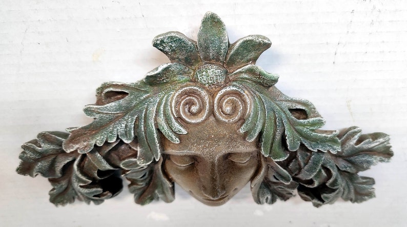 Lady of the Forest, 10.5 In., Leaf Lady, Tree Face, Concrete Face ...