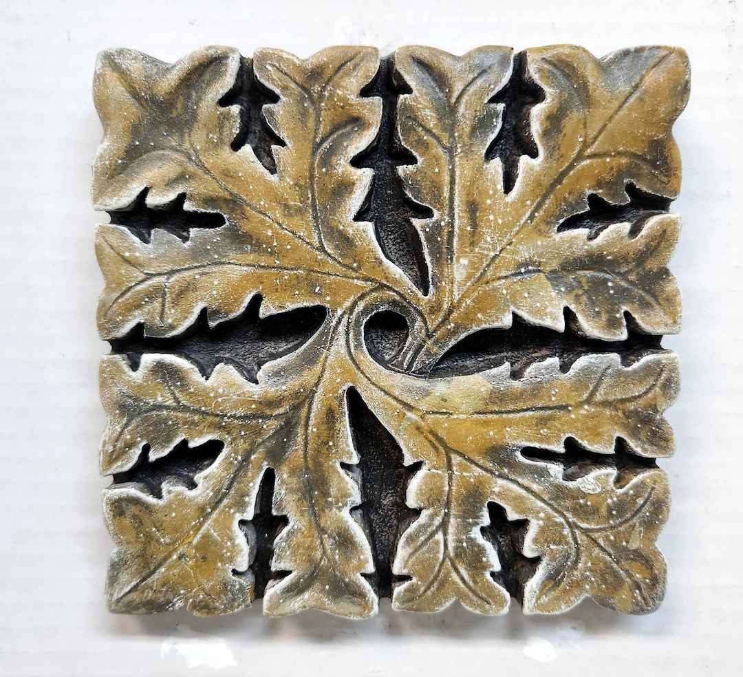 Oak Leaf Tile, 5.5 In. (14 Cm), Home Decor Tile, Leaf Plaque, Wall Art ...