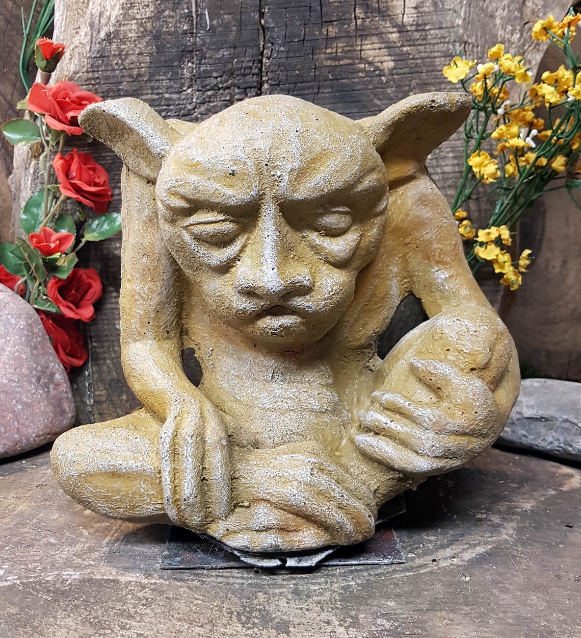 Gremlin 7.5 in. 19 cm Mythical Creature Concrete Gremlin | Etsy