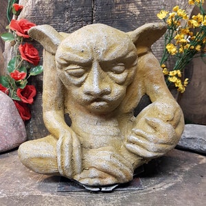 Gremlin 7.5 in. 19 cm Mythical Creature Concrete Gremlin | Etsy