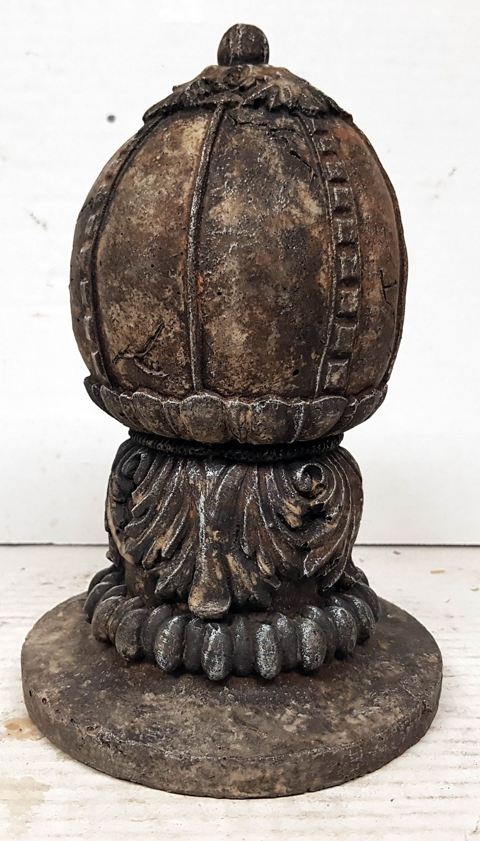 Finial, Concrete Finial, 8in. 20cm, Decorative Cap, Post Finial, Castle ...