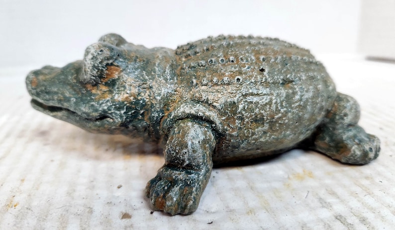 Concrete Gator, Garden Alligator, Alligator Statue, Concrete Alligator ...