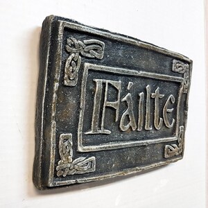 Failte Plaque, Concrete Welcome, 10in.(25cm), Irish Welcome Sign ...