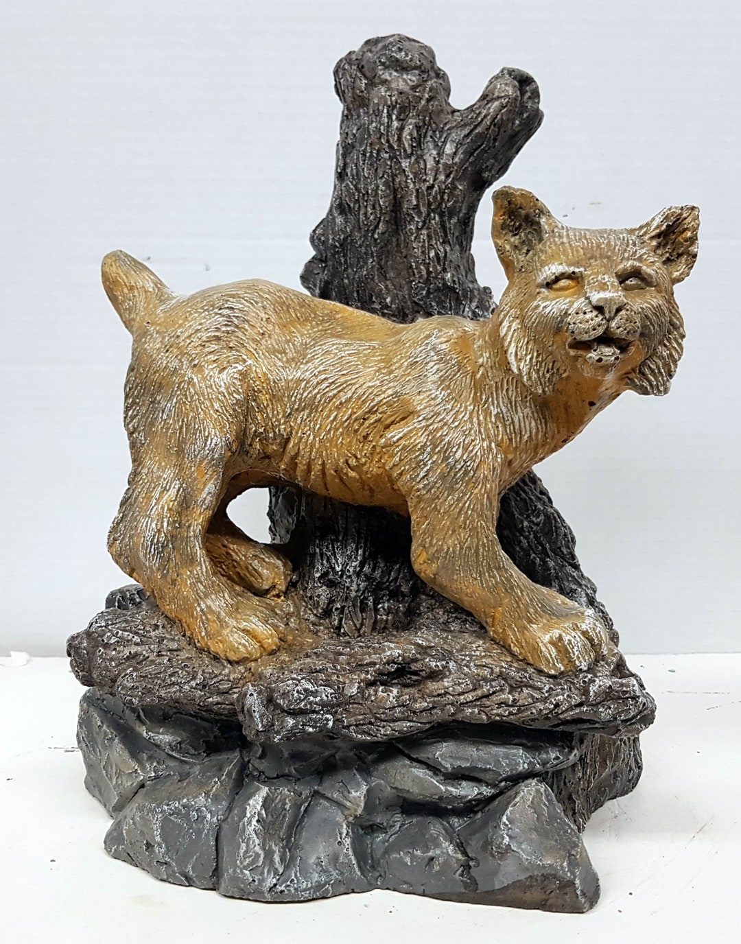 Concrete Lynx, Concrete Statue, 12 In.(23cm), Lynx Statue, Bobcats and ...