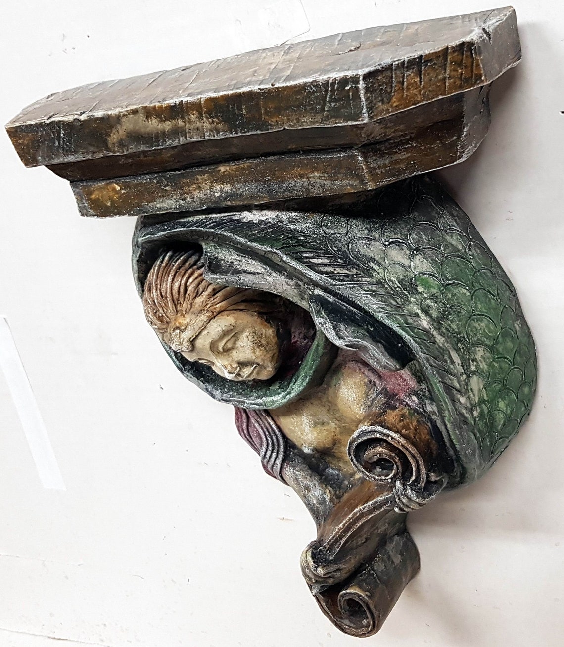 Mermaid Sconce 9 in. 23 cm Goddess Atargatis Mermaid | Etsy