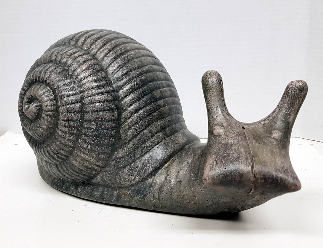Concrete Snail, Garden Snail, Concrete Ornament, Shelled Gastropod ...