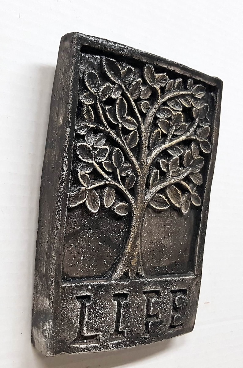 Tree of Life, Concrete Plaque, 8 In.,(20 Cm), Tree of Knowledge ...