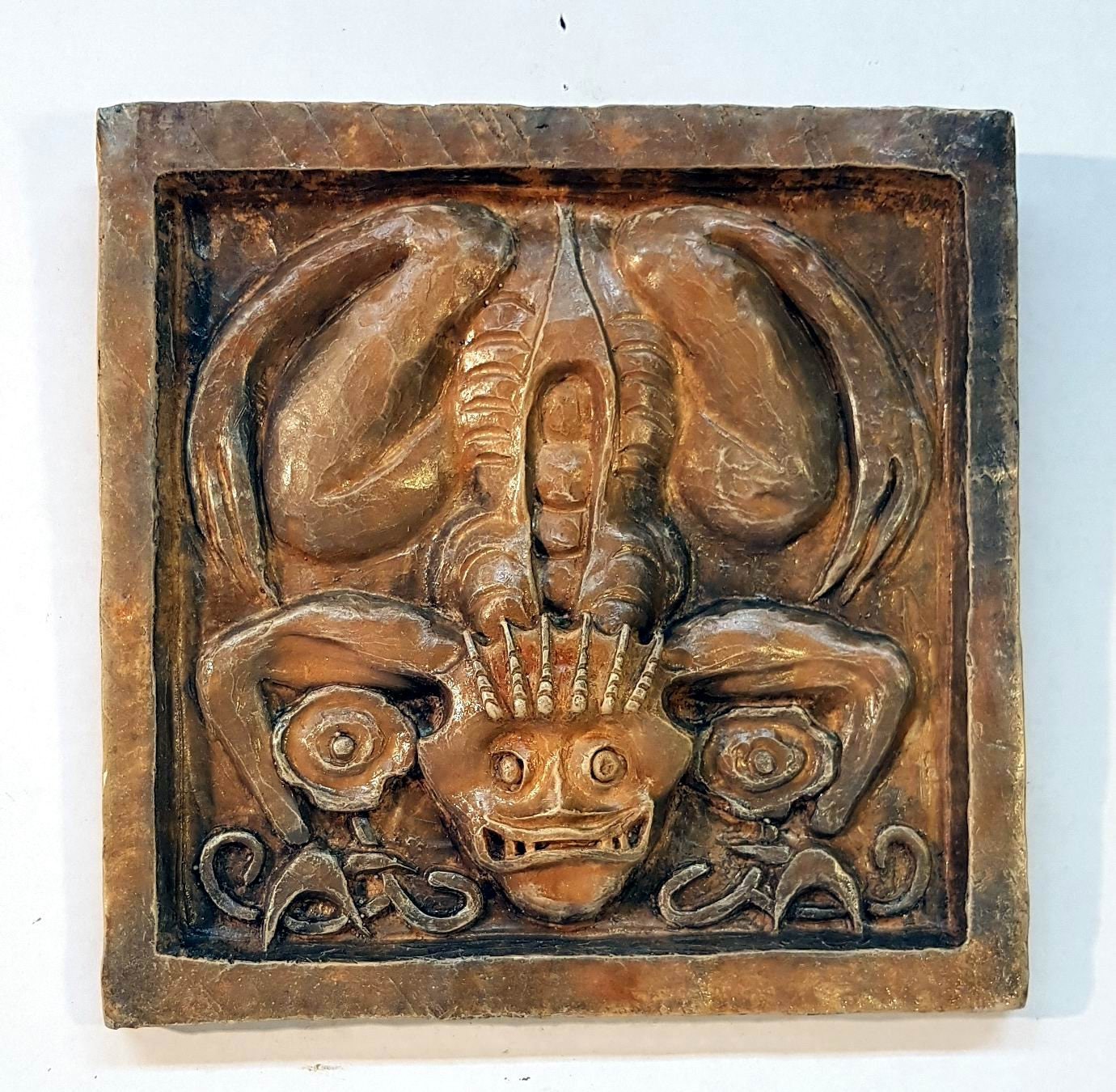 Gothic Frog 8 In. 20 Cm Funky Frog Plaque Gothic Stone - Etsy