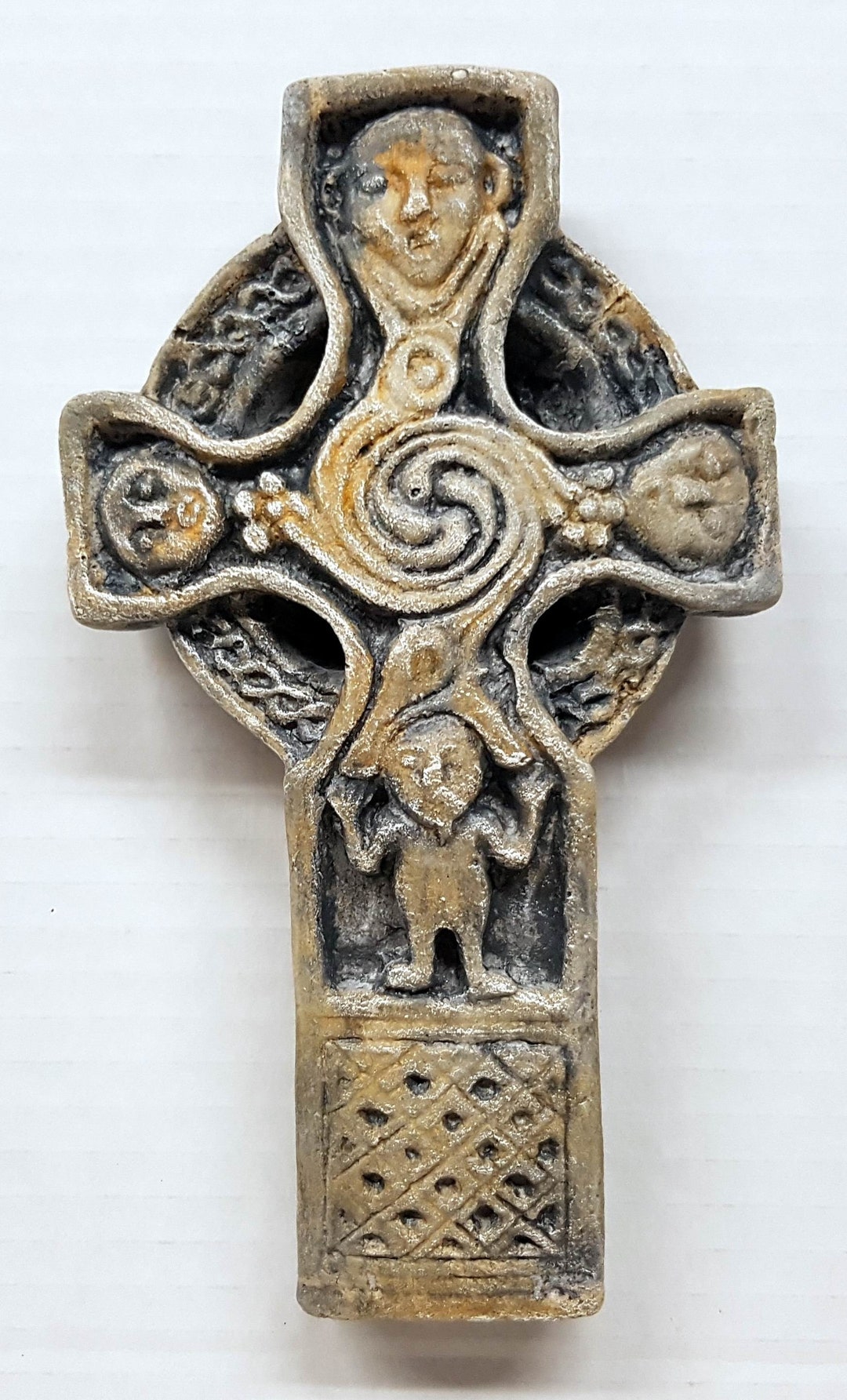 Circle Celtic Cross, Concrete Cross, 6.5 In.(17 Cm), Face Cross, Celtic ...