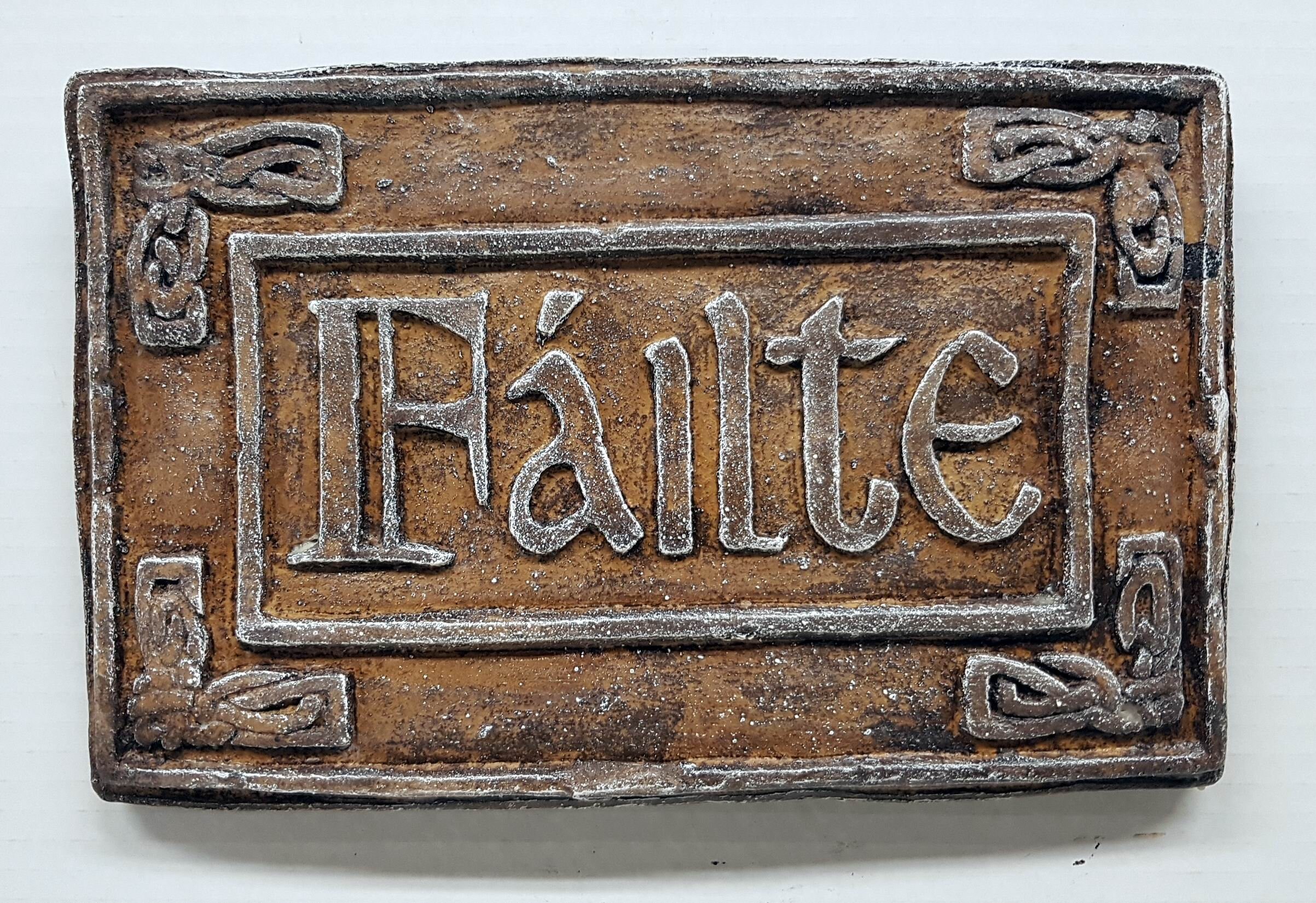 Failte Plaque Concrete Welcome 10in.25cm Irish Welcome - Etsy