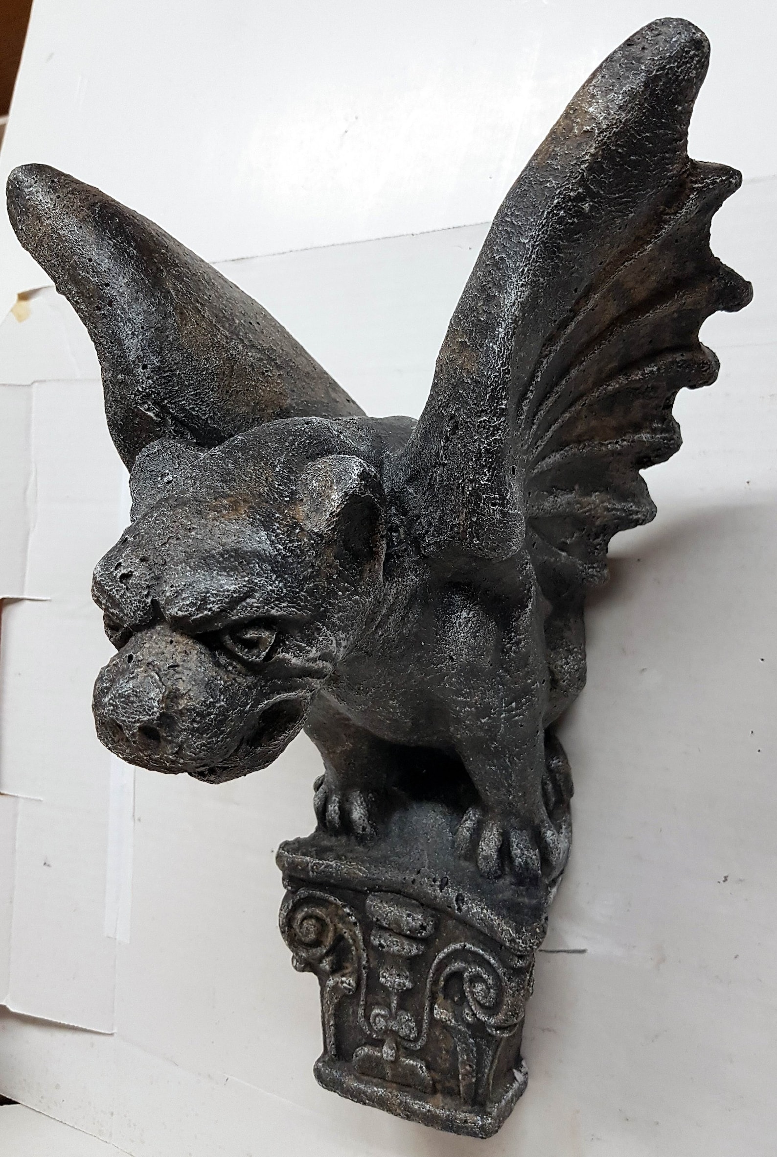 Gargoyle Sconce, Concrete Gargoyle, 13 in (33cm), Gargoyle Shelf ...