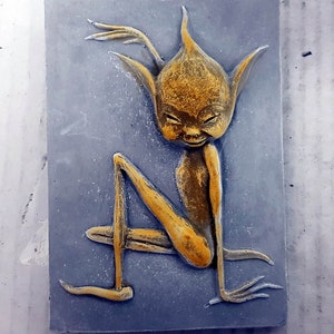 Pixie Plaques, Set of 4 Pixies, British Folklore, Celtic Pixie ...