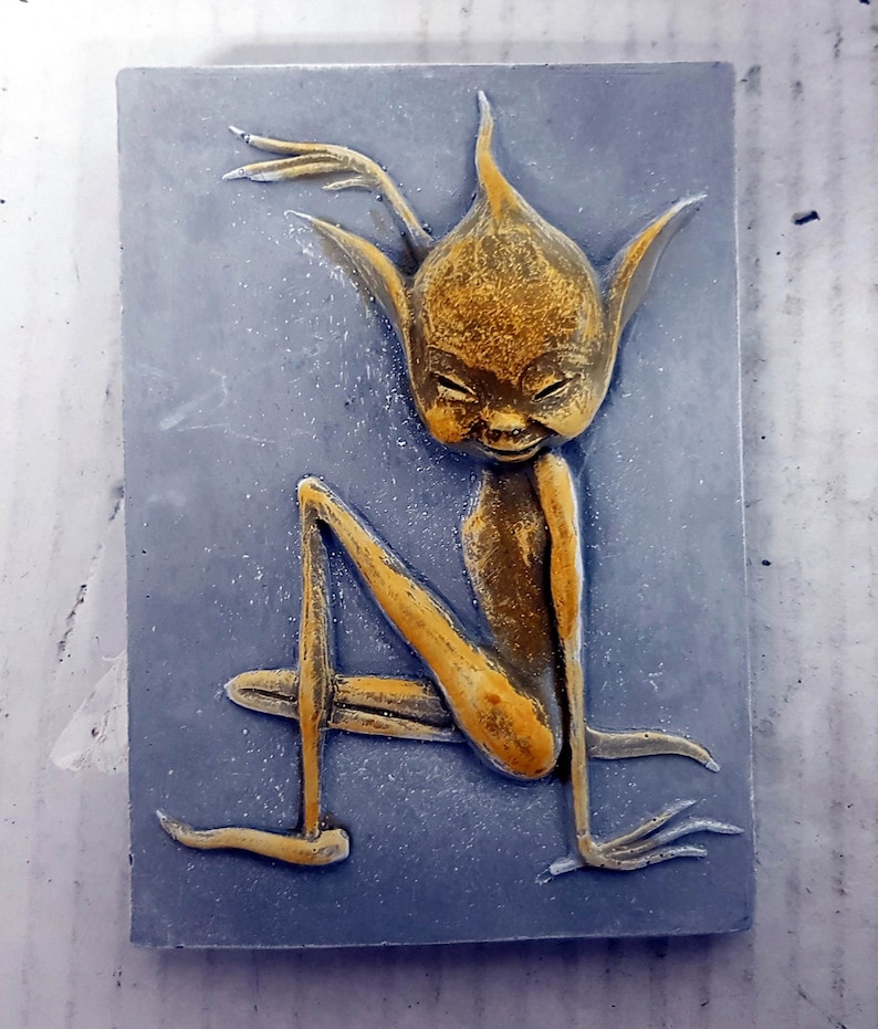 Pixie Plaques, Set of 4 Pixies, British Folklore, Celtic Pixie ...