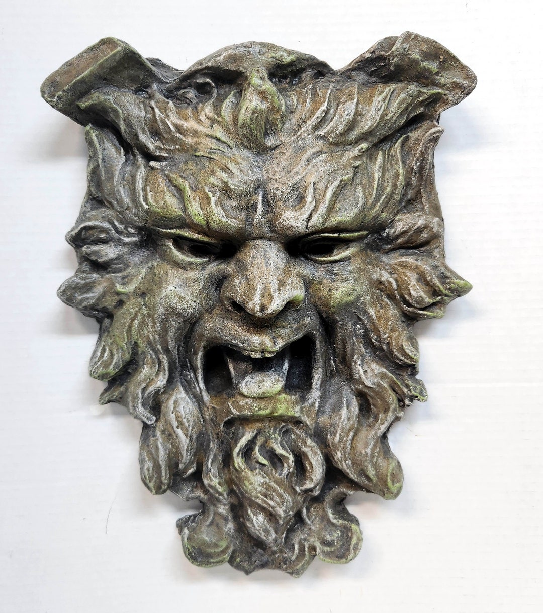 Garden Tree Face, Concrete Grotesque, Grotesque Tree Mask, Greenman ...