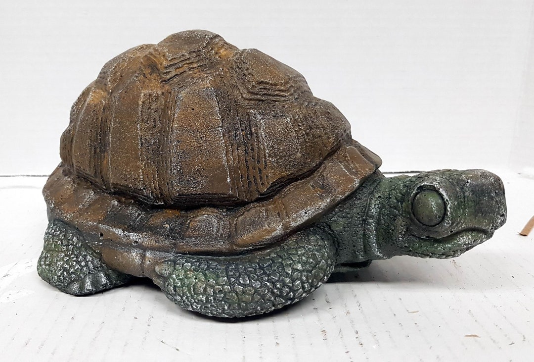 Concrete Turtle, Funky Turtle, Garden Turtle, 9.5 In. (24 Cm), Concrete ...