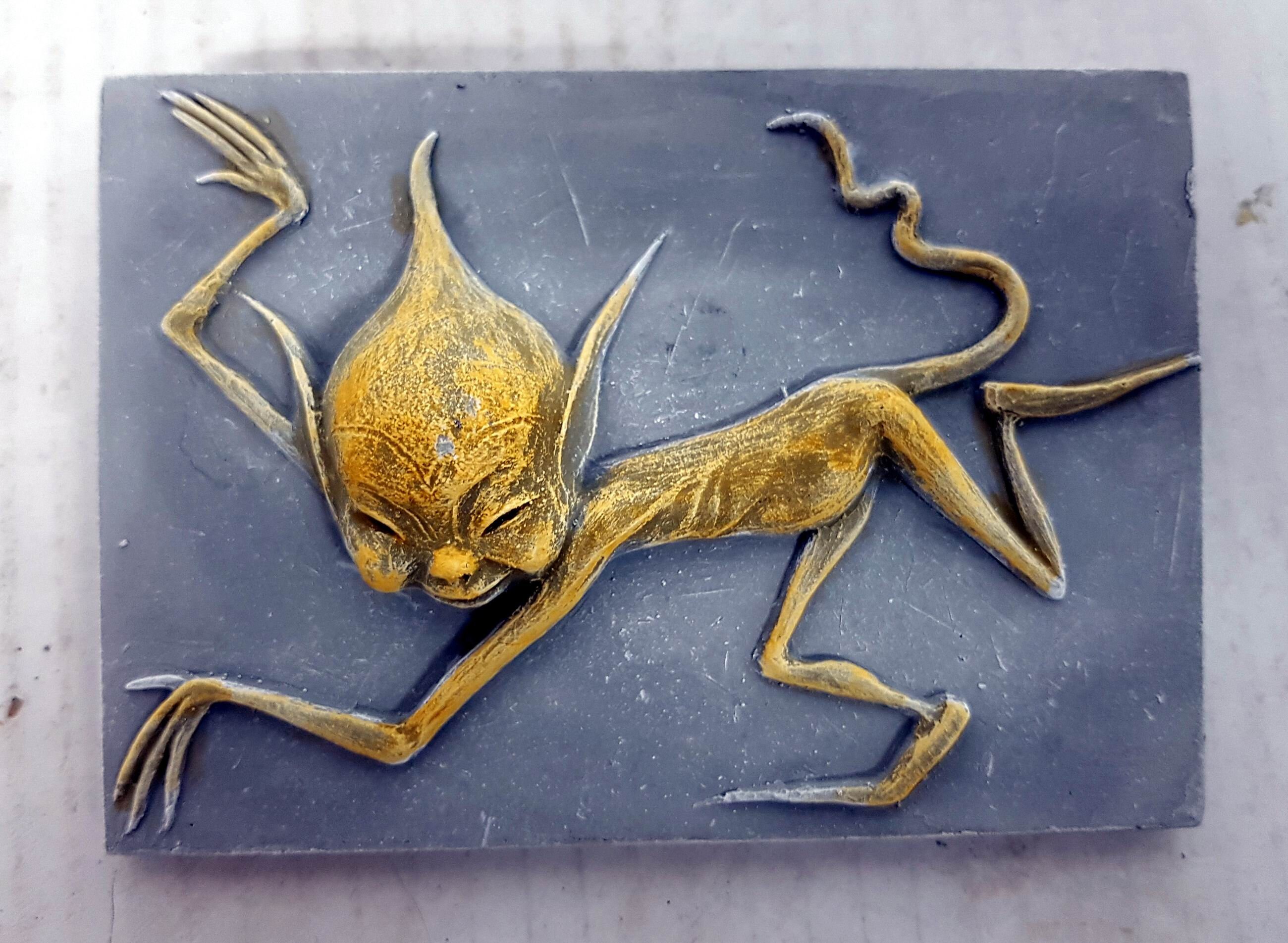 Pixie Plaques, Set of 4 Pixies, British Folklore, Celtic Pixie ...