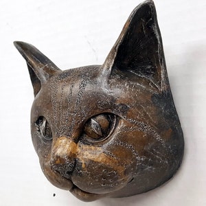 3-D Cat Plaque, 5 In. (13 Cm,) Home Decor, Pet Memory, Cat Face, Cat ...