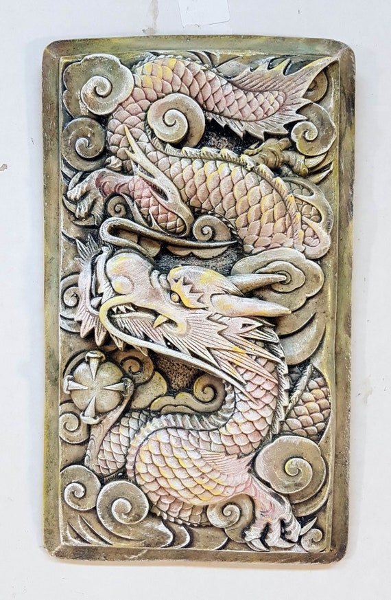 Dragon Plaque 8 Inch 20 Cm Asian Dragon Chinese Dragon | Etsy